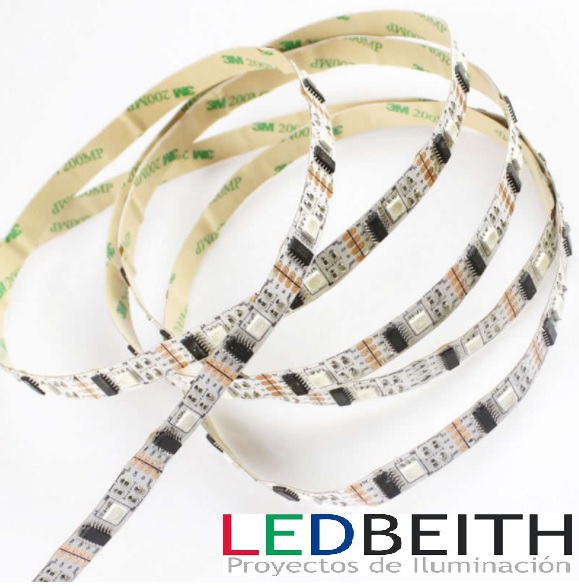 Tira MAGIC LED , RGB+1809, DC12V, 5m (30 Led/m) - IP33+ MINI CONTROL ...